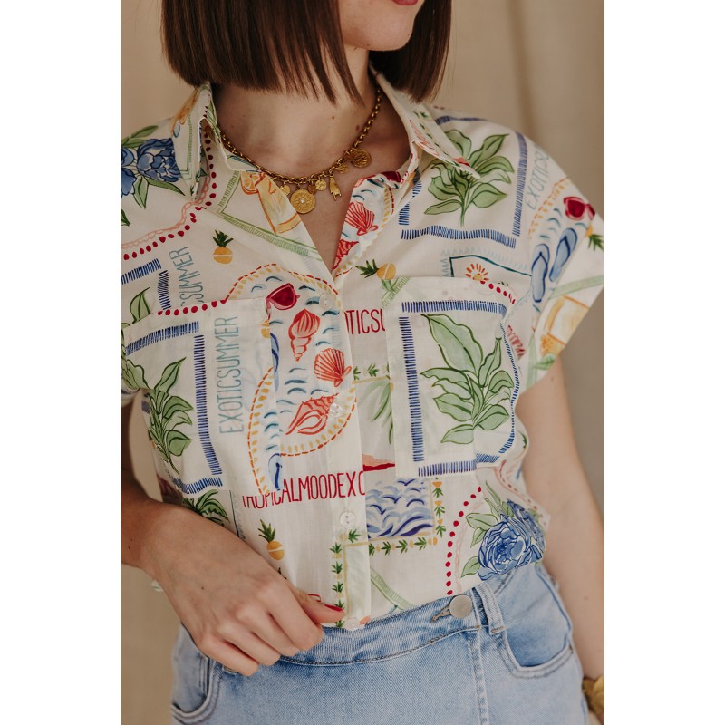 Chemisette imprimée femme CORNER - mlle Cabestan